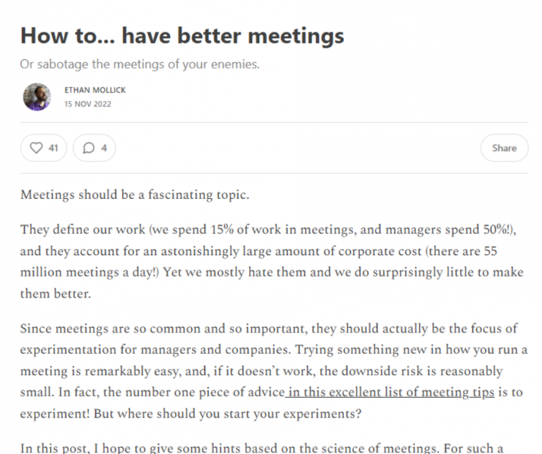 How to... have better meetings - High Performance Routines