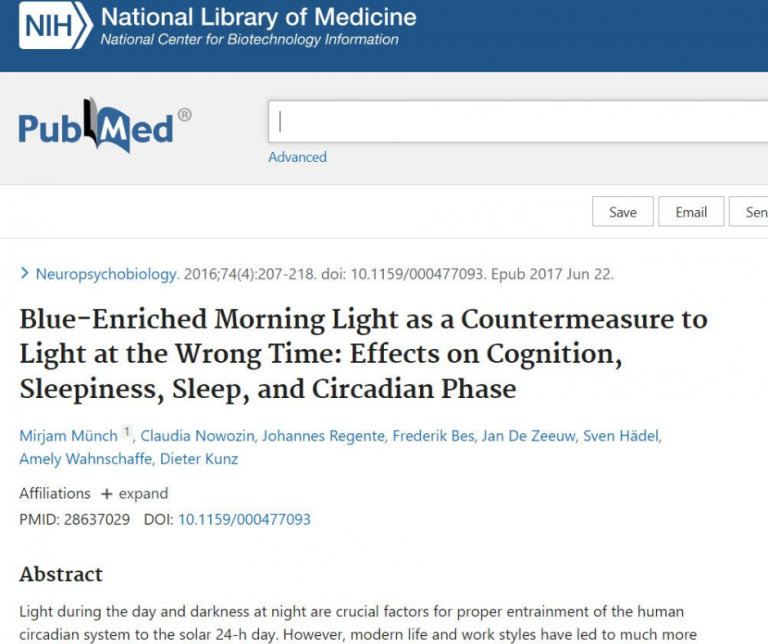 Blue-Enriched Morning Light as a Countermeasure to Light at the Wrong ...